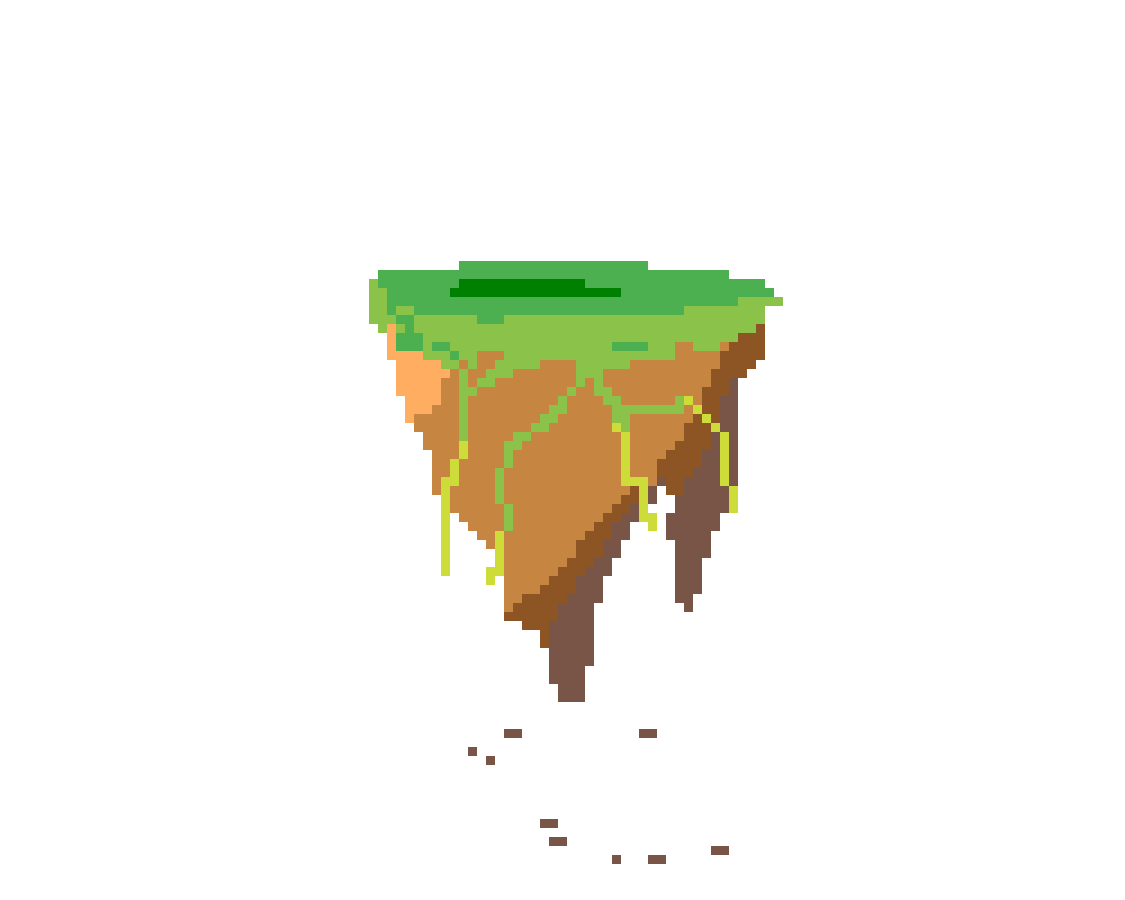 Floating Island Pixel Art Pixel Art Isometric Islands In The Sky With