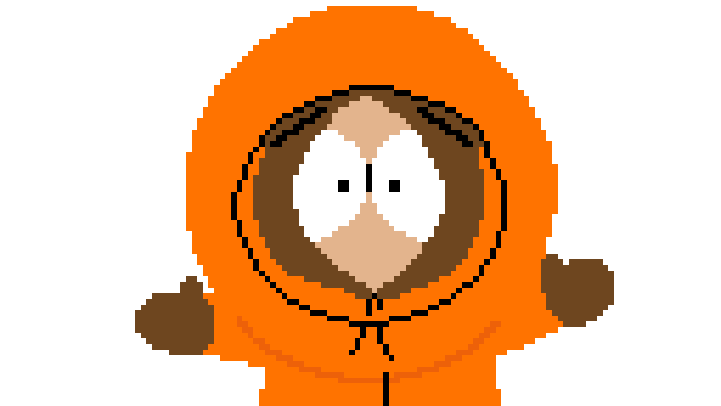 Editing Kenny (south Park) - Free online pixel art drawing tool - Pixilart