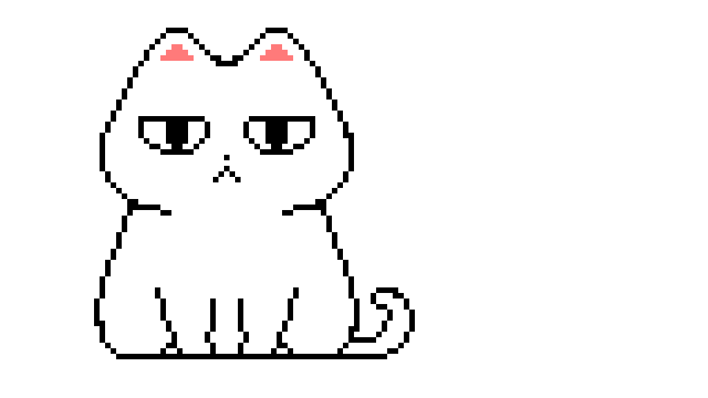 Editing cat outline - Free online pixel art drawing tool - Pixilart