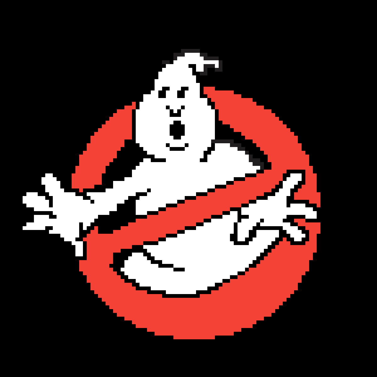 Pixel Art Ghostbusters Logo