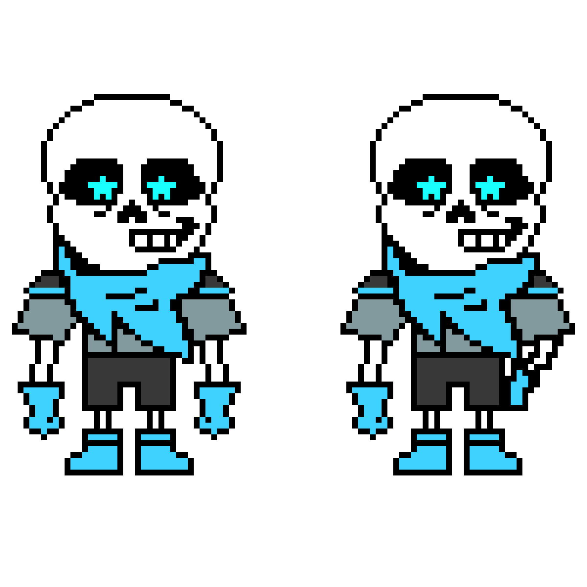 Pixilart - custom blue sans sprite by gonnertale