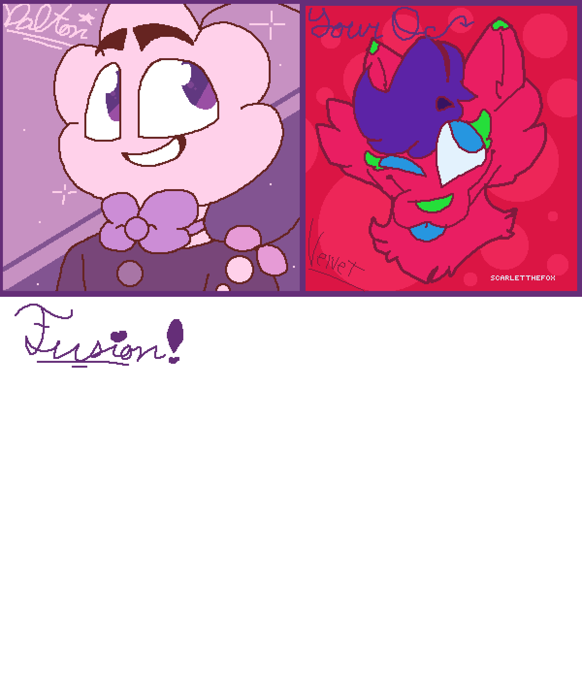 Pixilart - Oc fusion with Dalton and Velvet! by Scarlettthefox