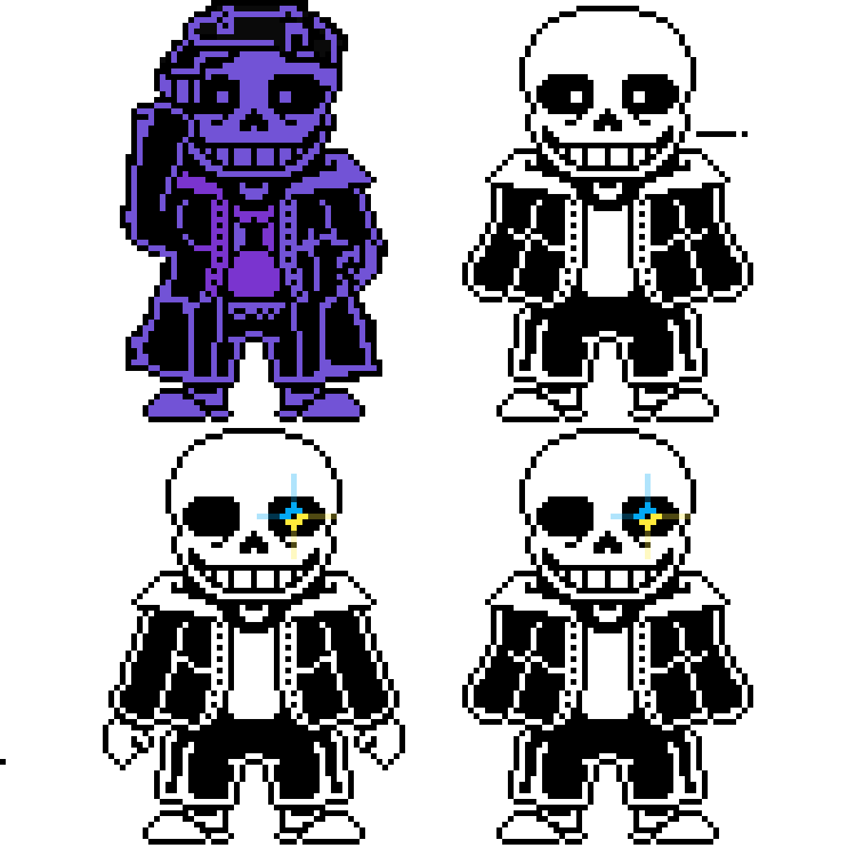 Pixilart - my custom sans designs by notsr6
