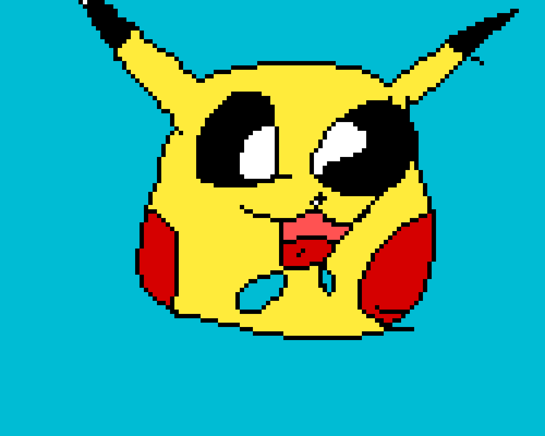 Pixilart - Pikachu on crack by GreninjaSSB