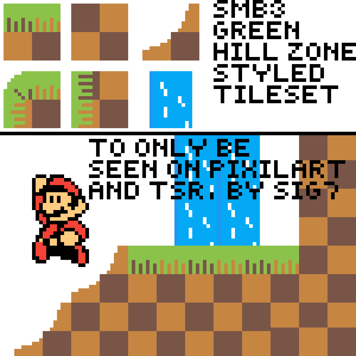 Pixilart - SMB3 GHZ TileSet by SIG7