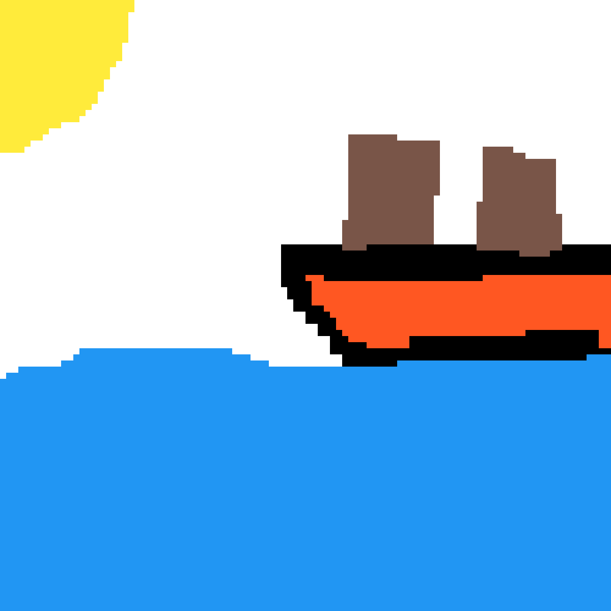 Editing boat in water - Free online pixel art drawing tool - Pixilart