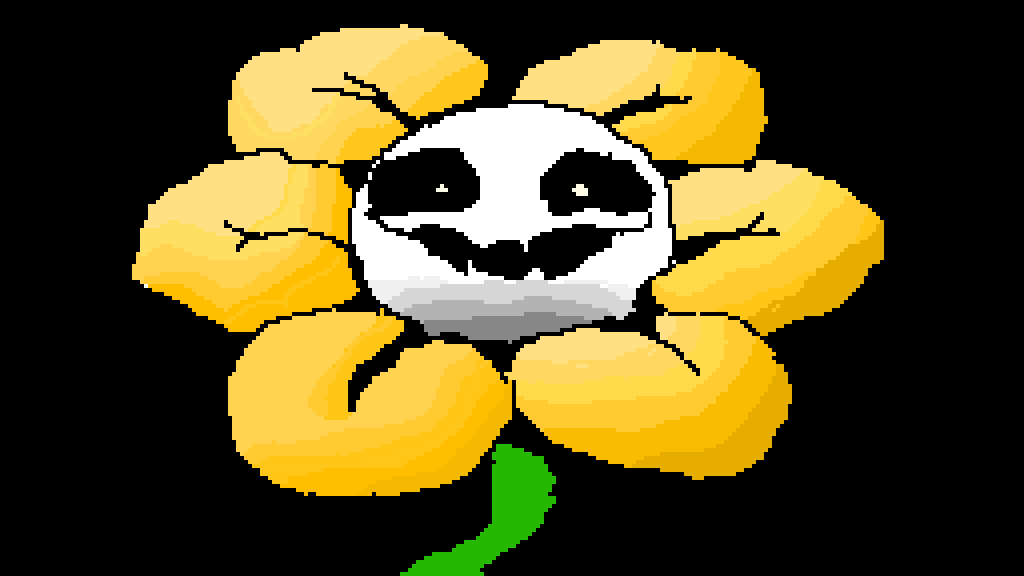 Editing Undertale Flowey - Free online pixel art drawing tool - Pixilart
