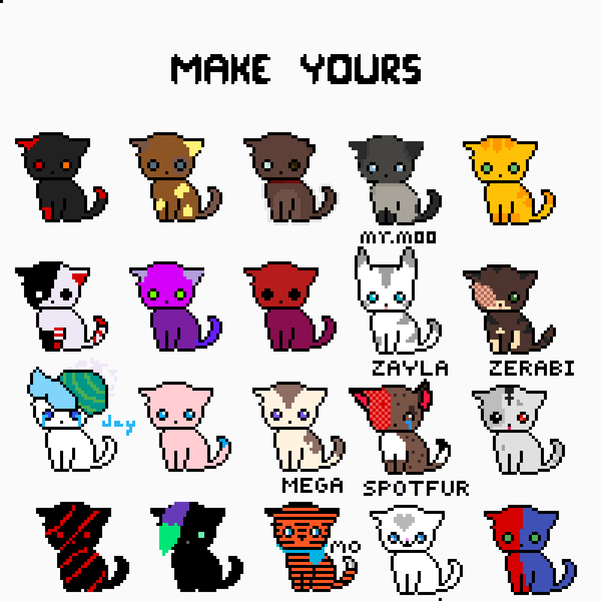 Editing draw your cat - Free online pixel art drawing tool - Pixilart