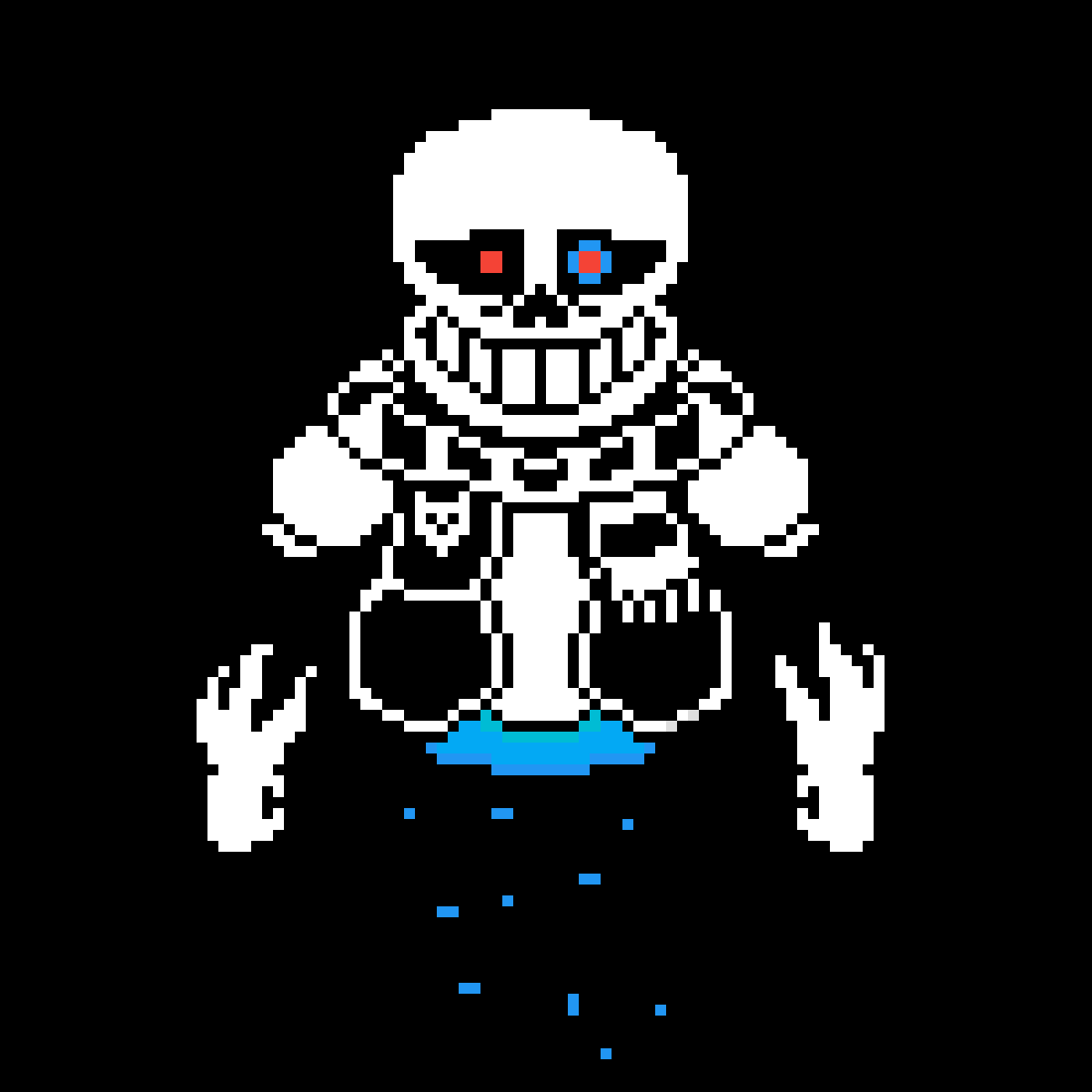 Pixilart - inverted dust sans by fusion12345