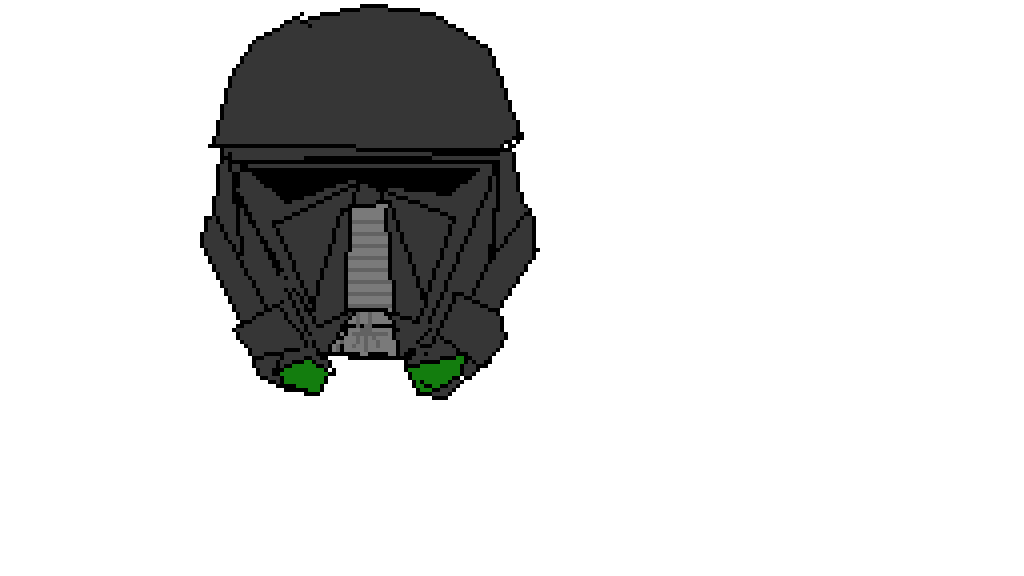 Pixilart - death trooper helmet by theocat322