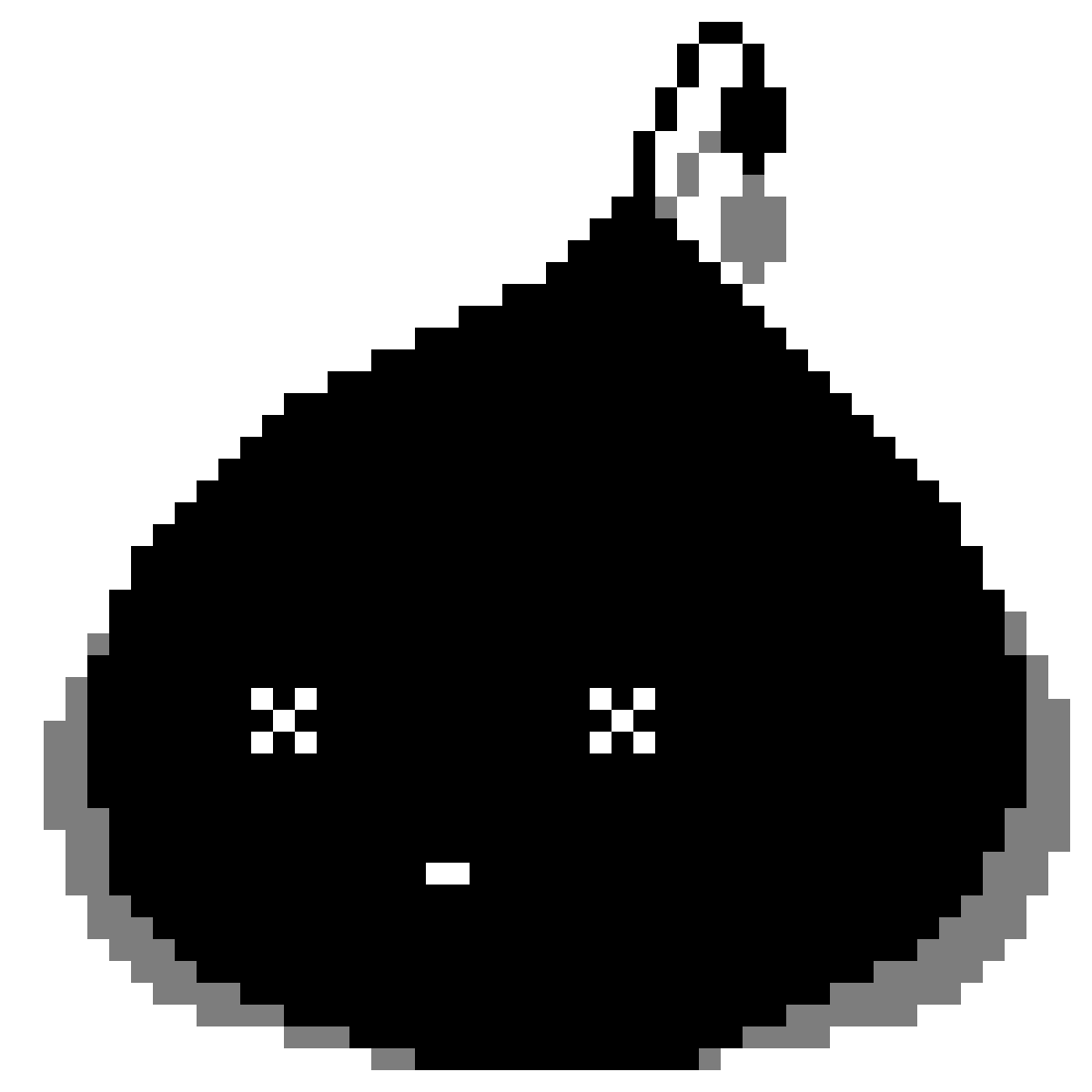 Pixilart - Black Blob Enemy by kaitlynhu