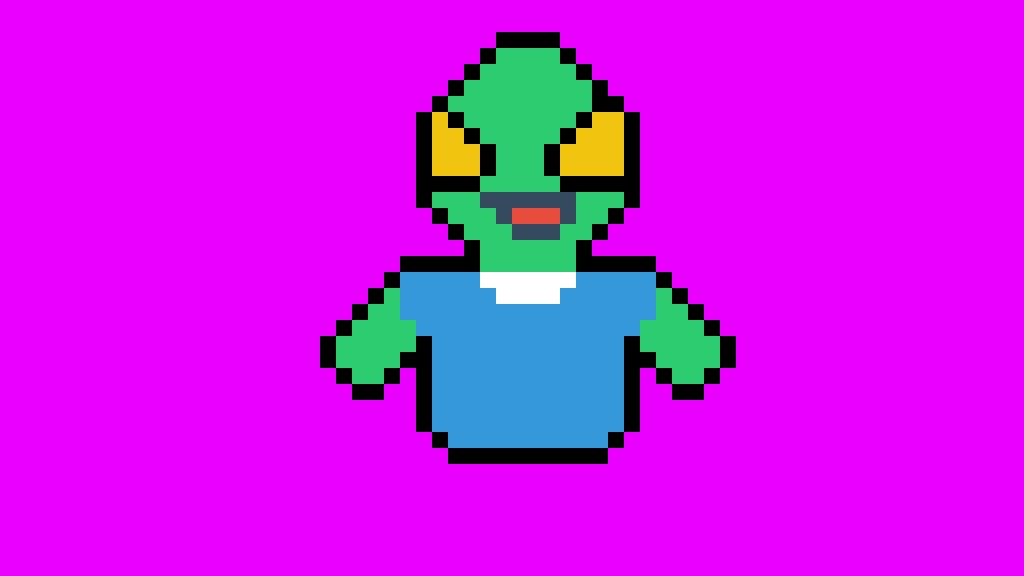 Pixilart - Green Alien by Fonysony