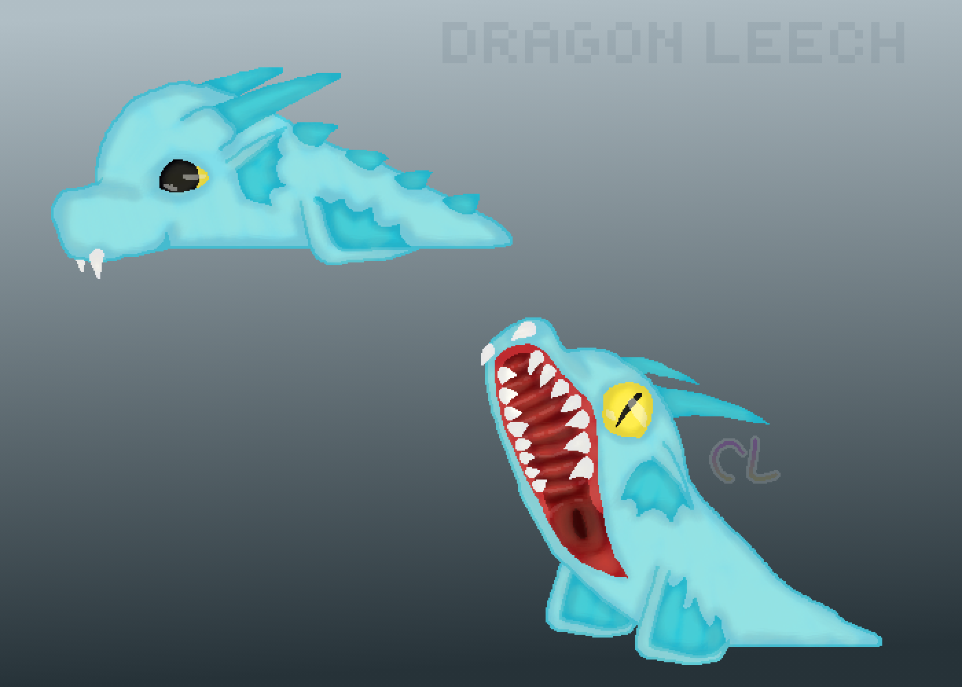 Pixilart - Dragon Leech by cloverdraws
