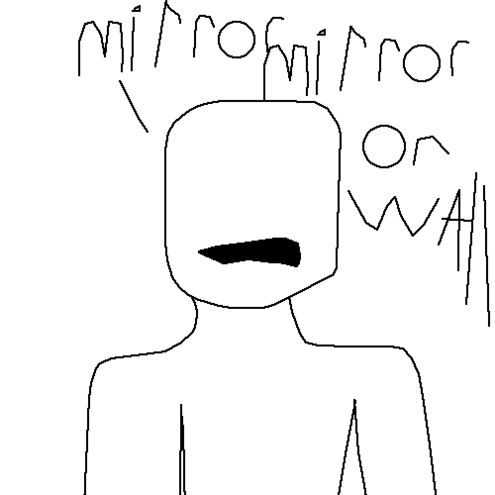 Pixilart - talking to talking mirror by Angry-boi