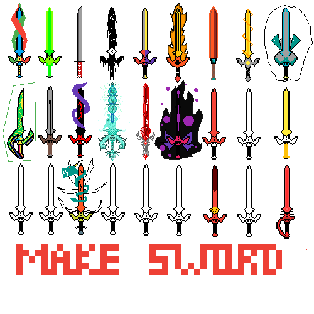 Pixilart - sword collab by Kev