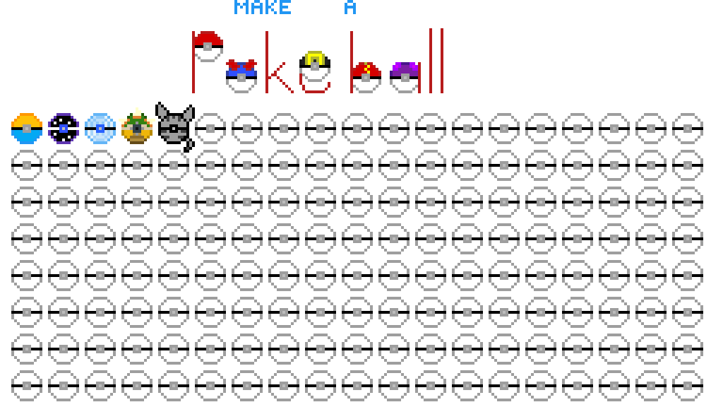 Editing I made the cat pokeball - Free online pixel art drawing tool ...