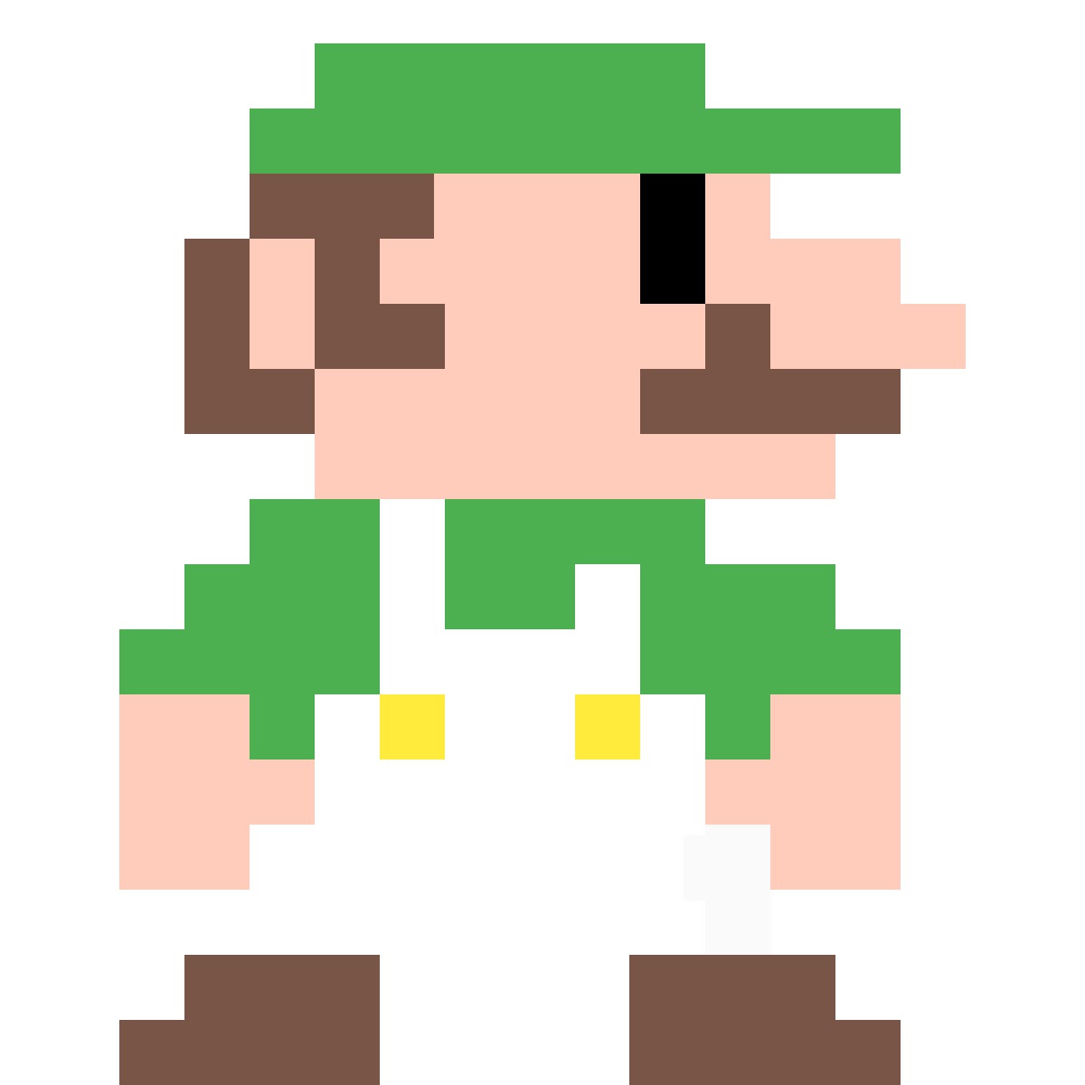 How To Draw Luigi 8-Bit Drawing Mario Bros NES 1983 Pixel Art Tutorial ...