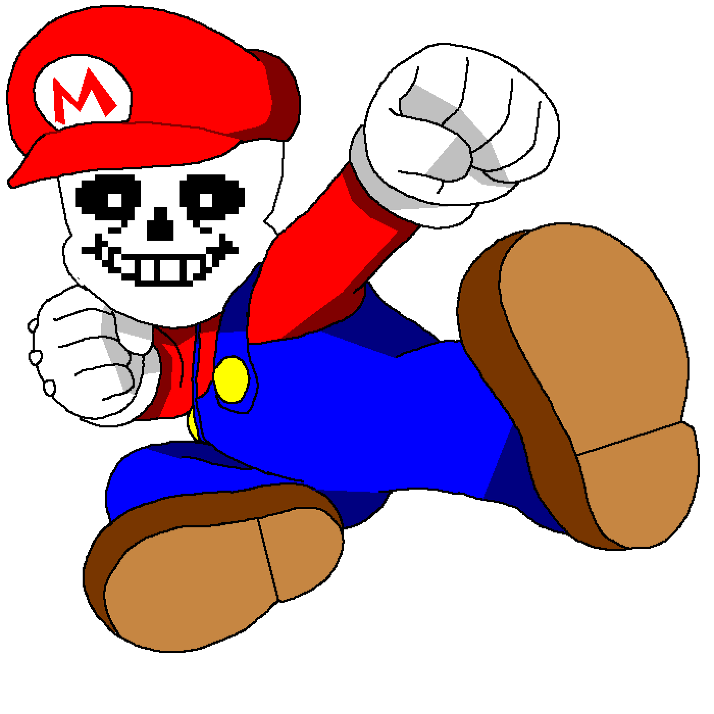 Pixilart Sans As Mario By Ryannothere