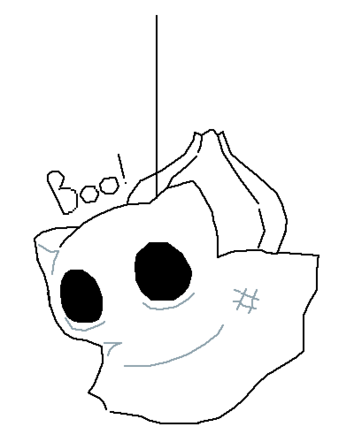 Pixilart - Ghost Cat base by Merqql