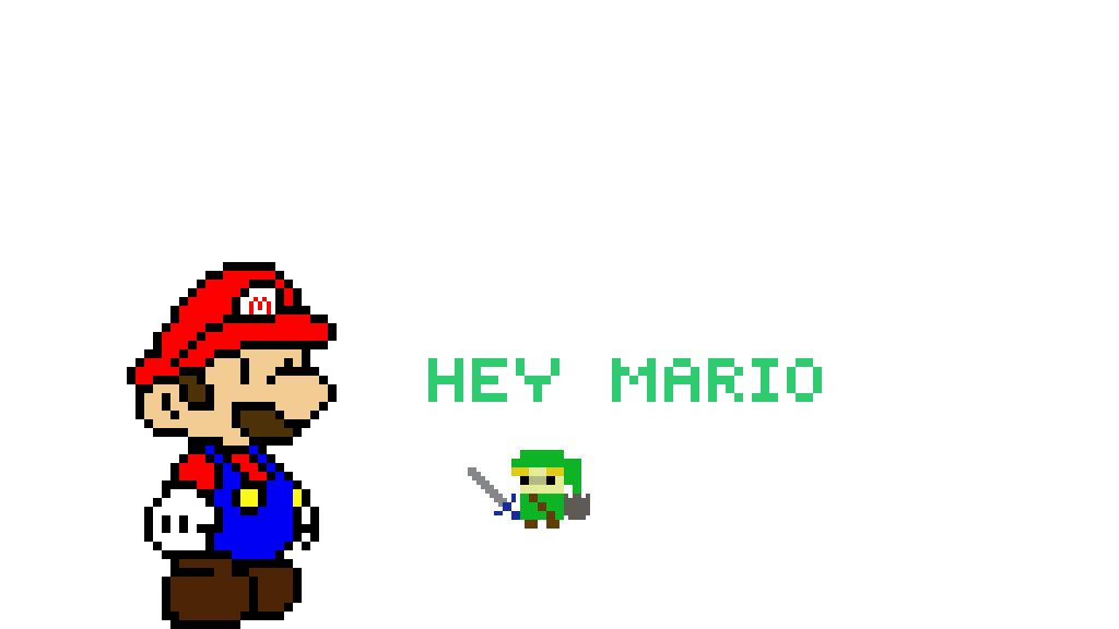 Editing Mario vs link - Free online pixel art drawing tool - Pixilart