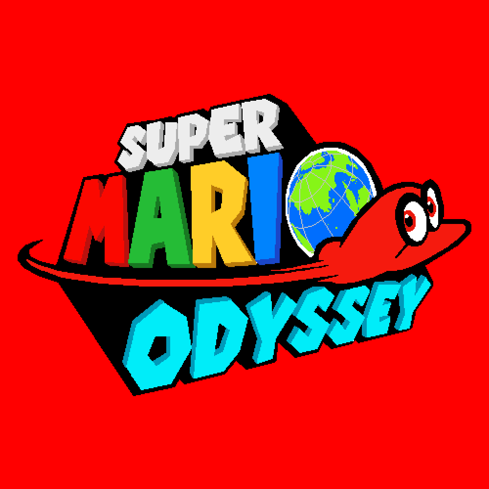 Pixilart - Super Mario Odyssey Logo by MarioPixelArt64