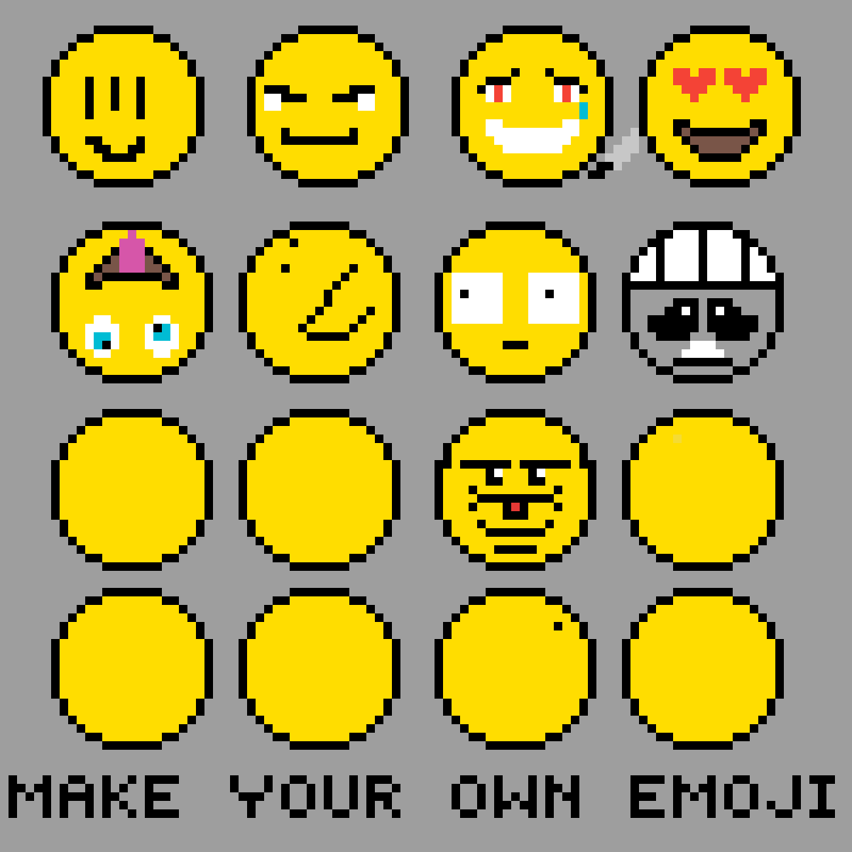 Editing Emoji collab - Free online pixel art drawing tool - Pixilart