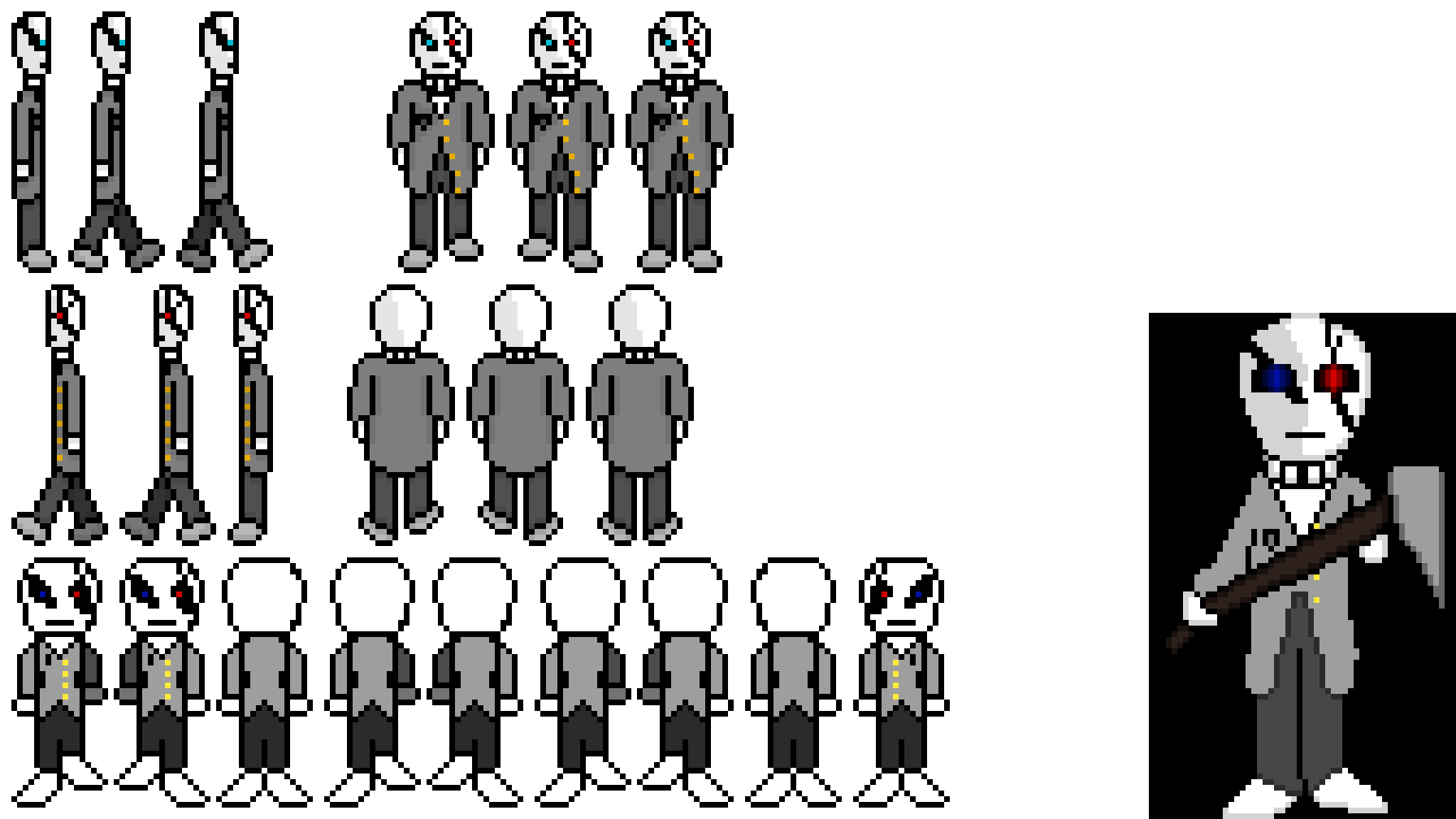 Pixilart - Updated OW gaster sheet by animator-496