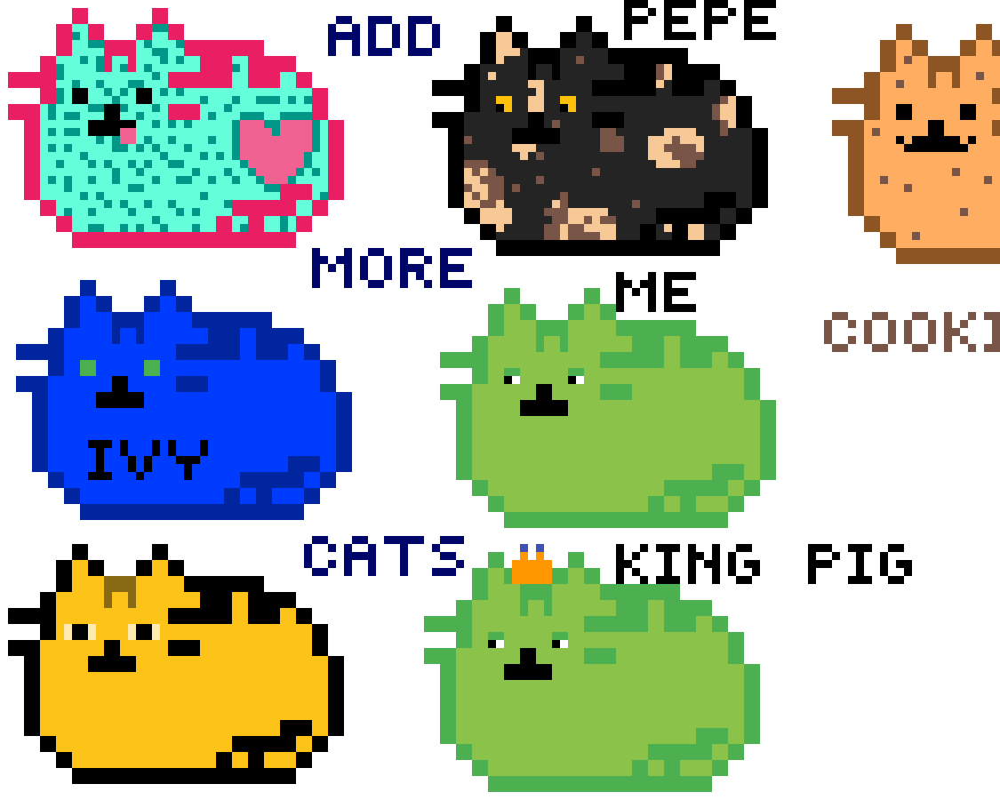 Editing Add your pusheen :3 - Free online pixel art drawing tool - Pixilart