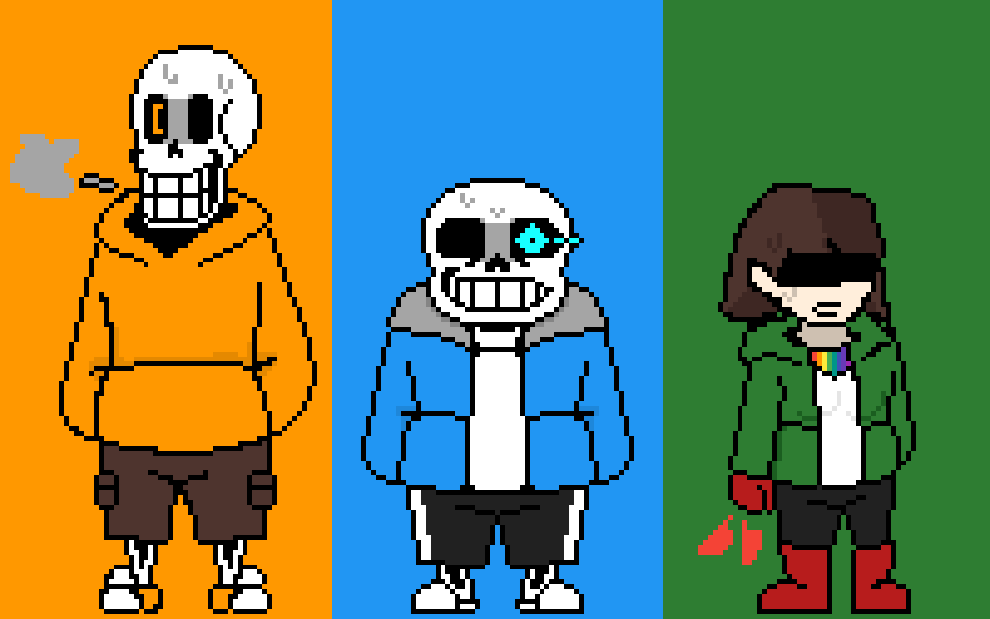 Pixilart - bad time trio phase 2 by sandsandeton
