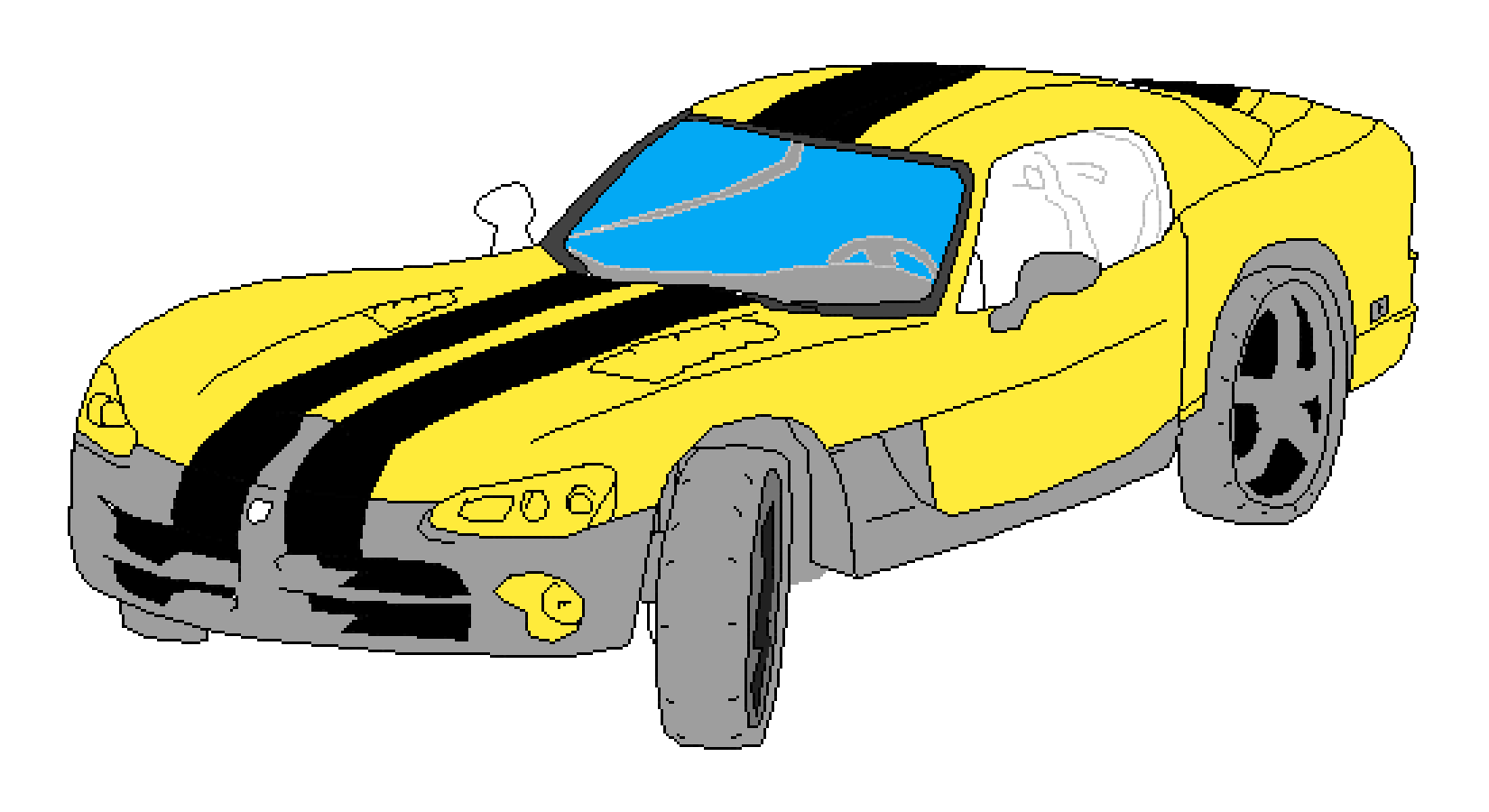 Pixilart - bumblebee car by A-normal-drawer