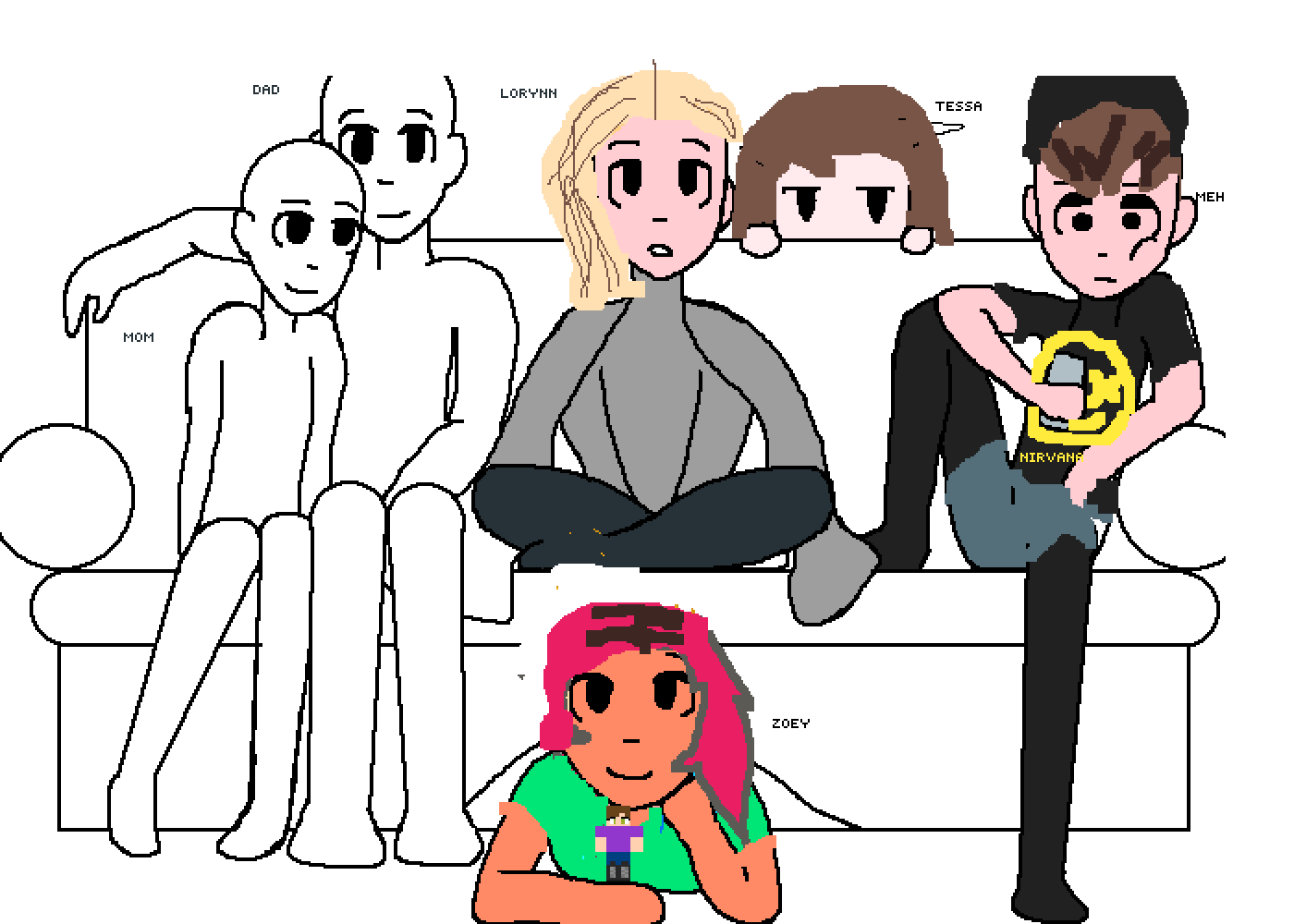 Editing my huge sleepover - Free online pixel art drawing tool - Pixilart