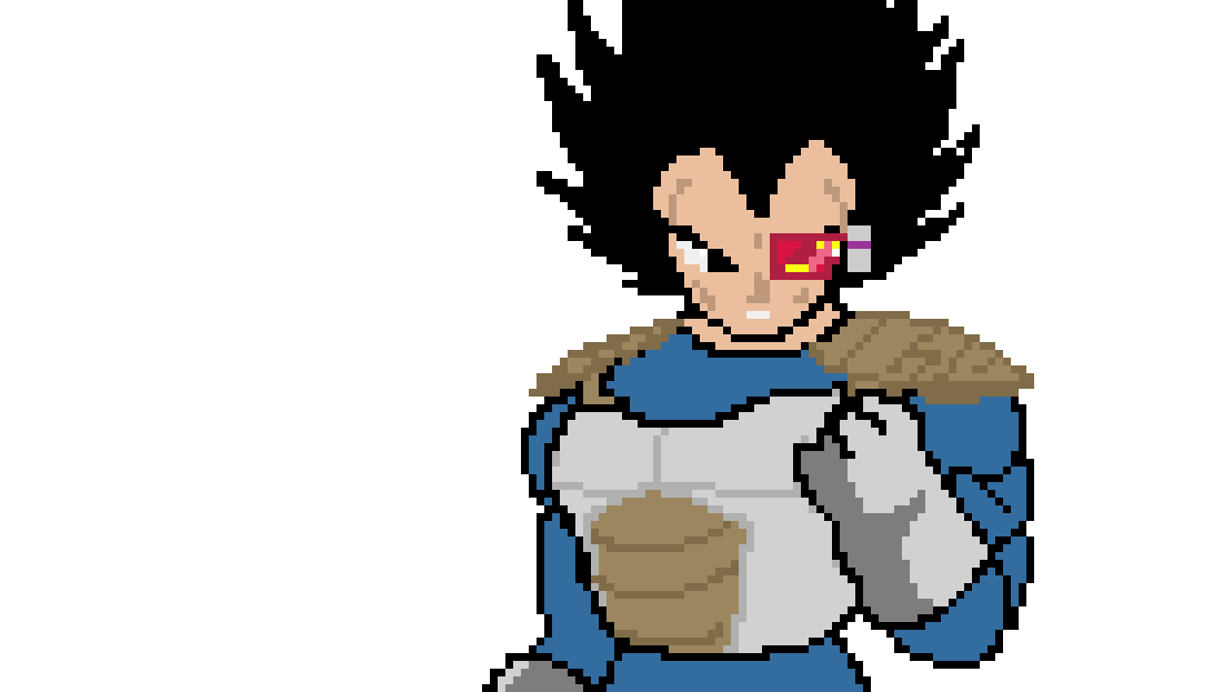 Editing Vegeta - Free online pixel art drawing tool - Pixilart