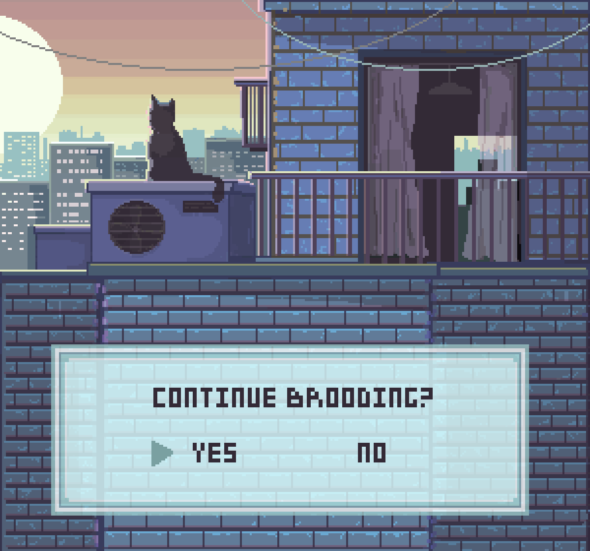 Pixilart - cat enjoying the sunset by roselynx