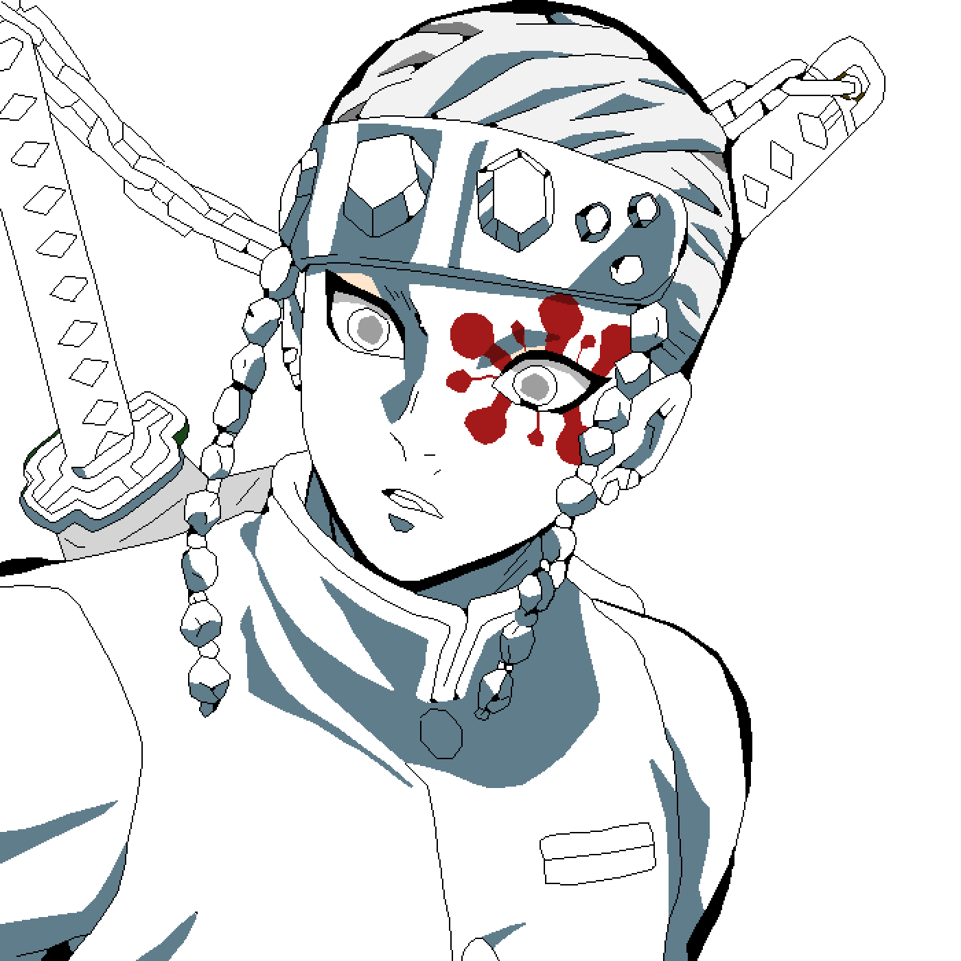 Pixilart - Tengen Uzui base by broyouswag