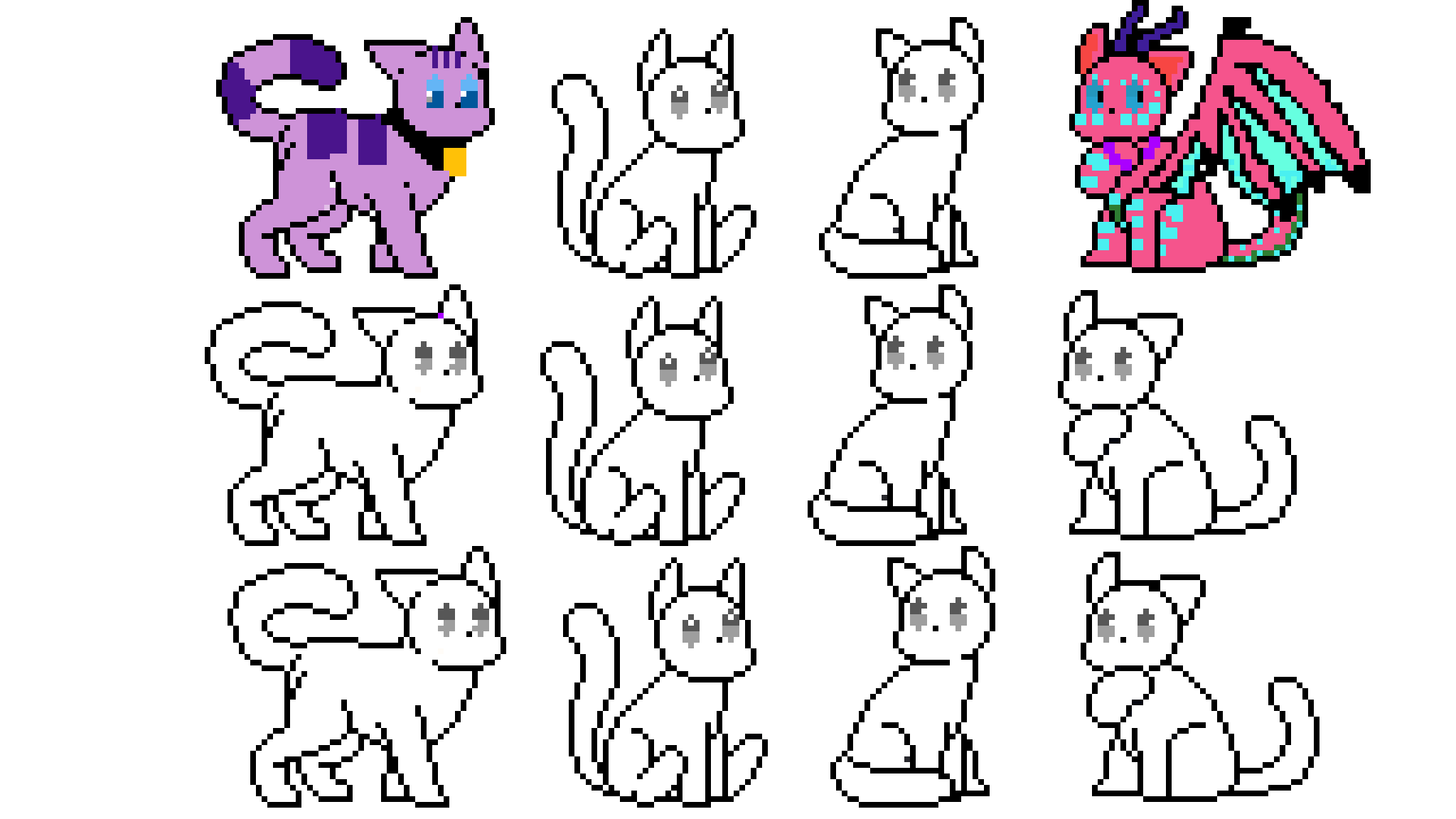 Editing Cats - Free online pixel art drawing tool - Pixilart