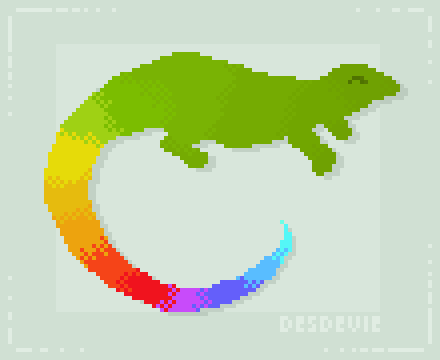Pixilart - Rainbow Lizard Contest by Desdevie7