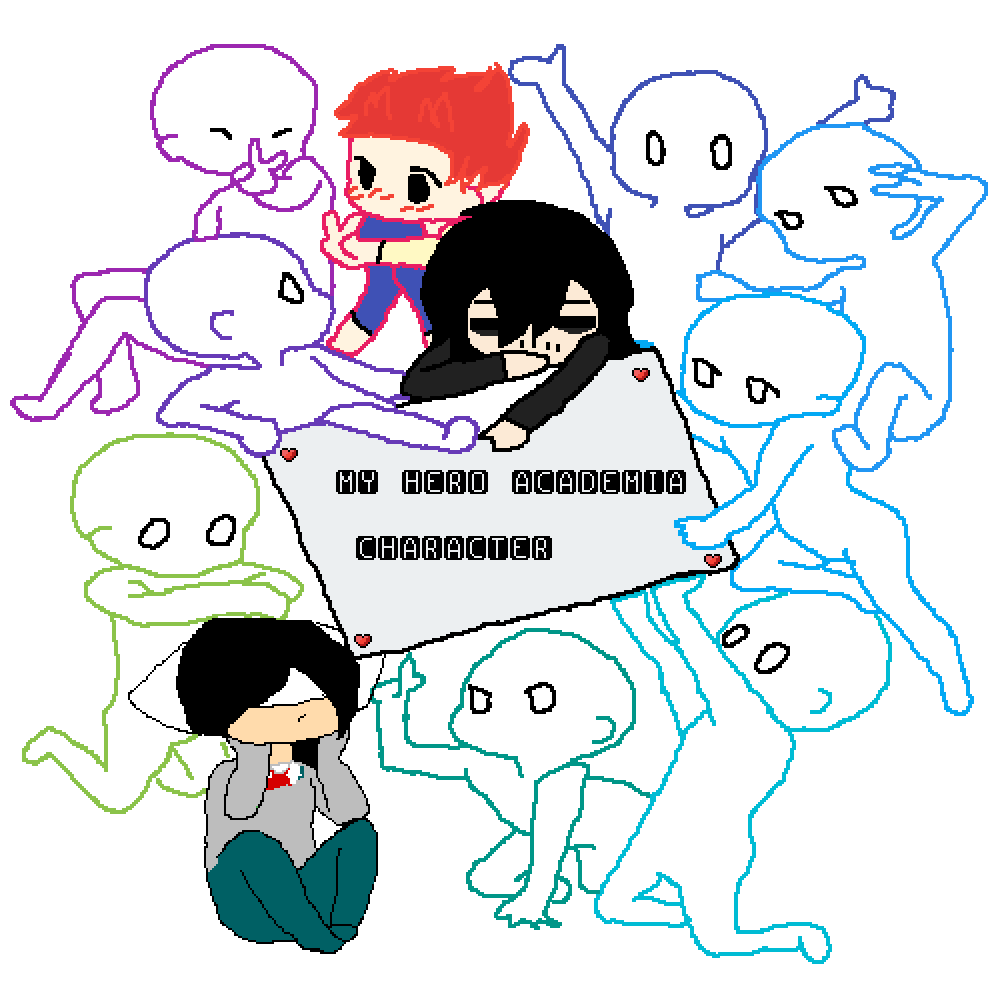 Editing mha characters! - Free online pixel art drawing tool - Pixilart