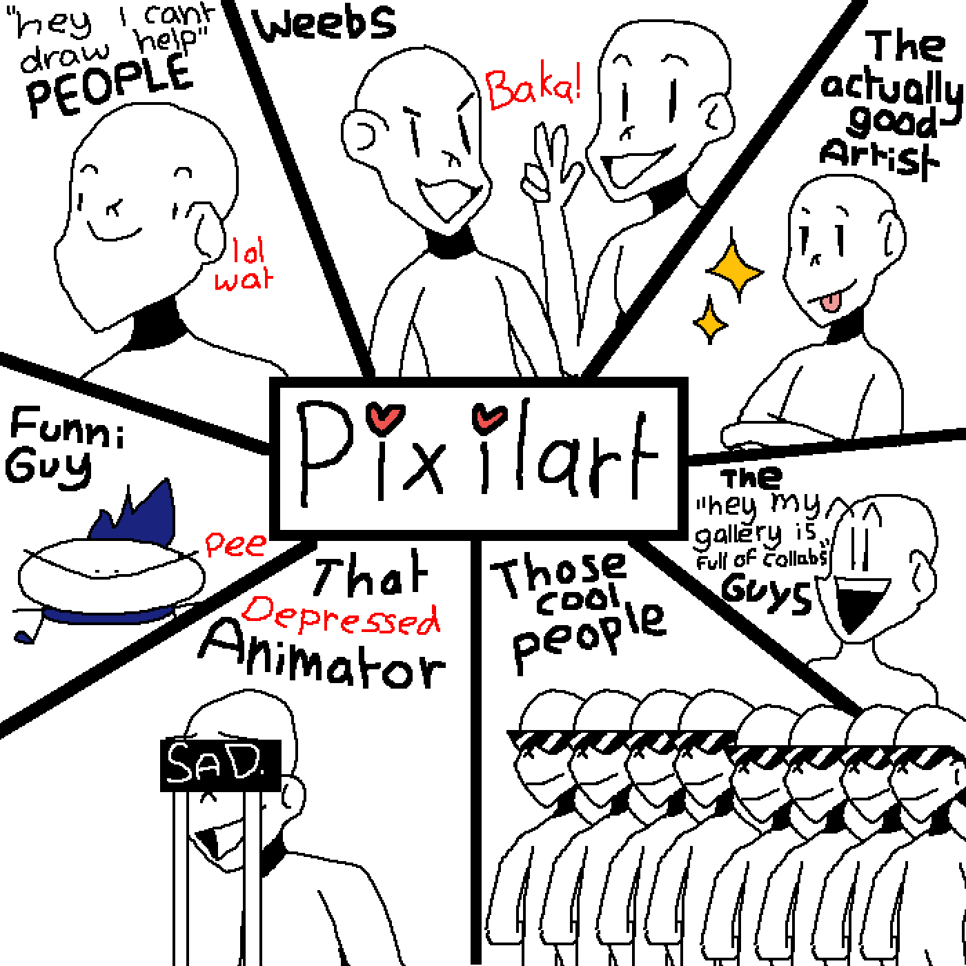 Collab drawings by TiredTyler - Pixilart