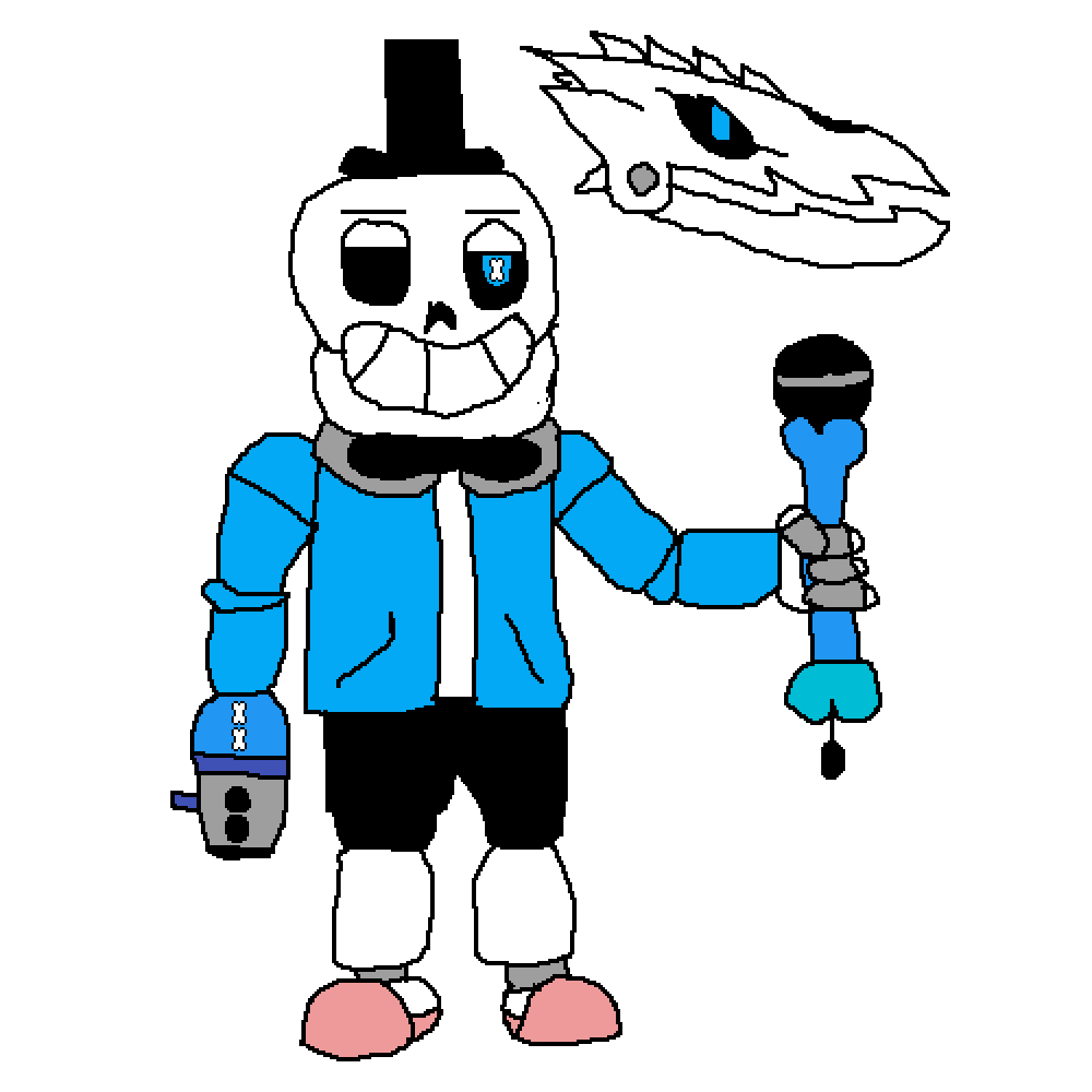 Pixilart - animatronic sans by fusion12345