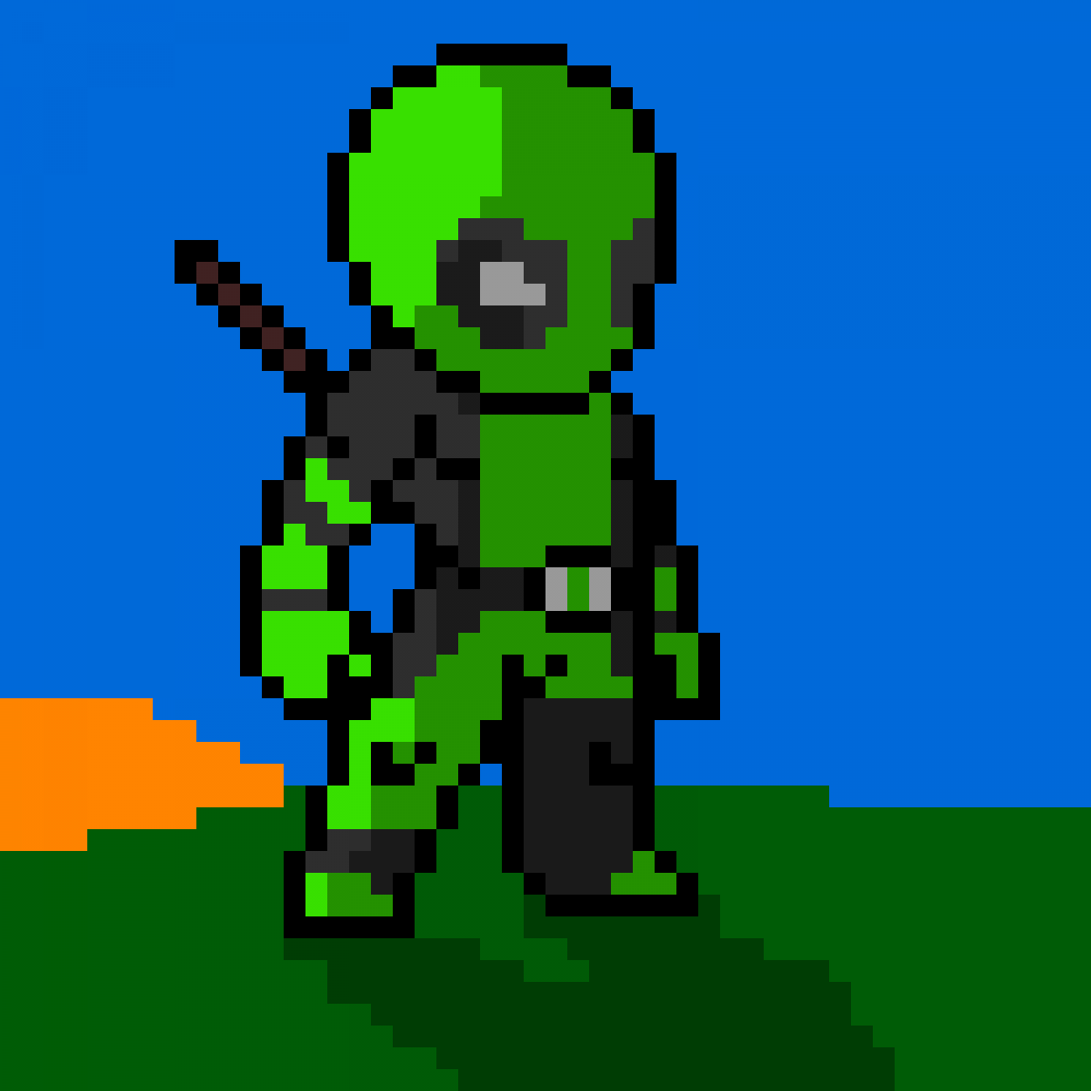 Pixilart - DeadPool (Green) by ZagloCantArt