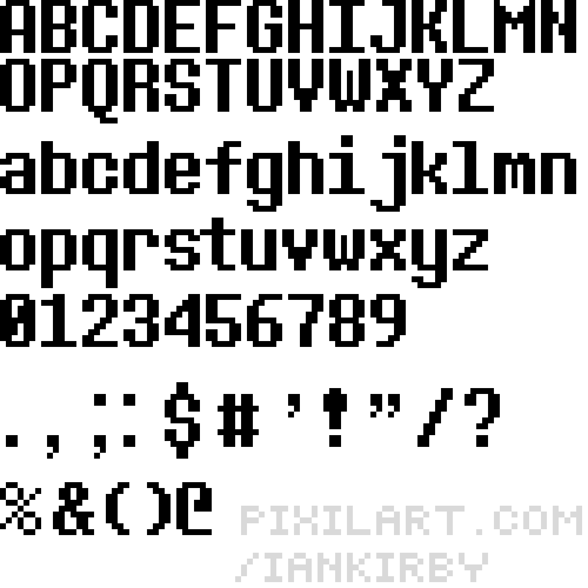 Pixilart - Determination Font by IzzyKirby