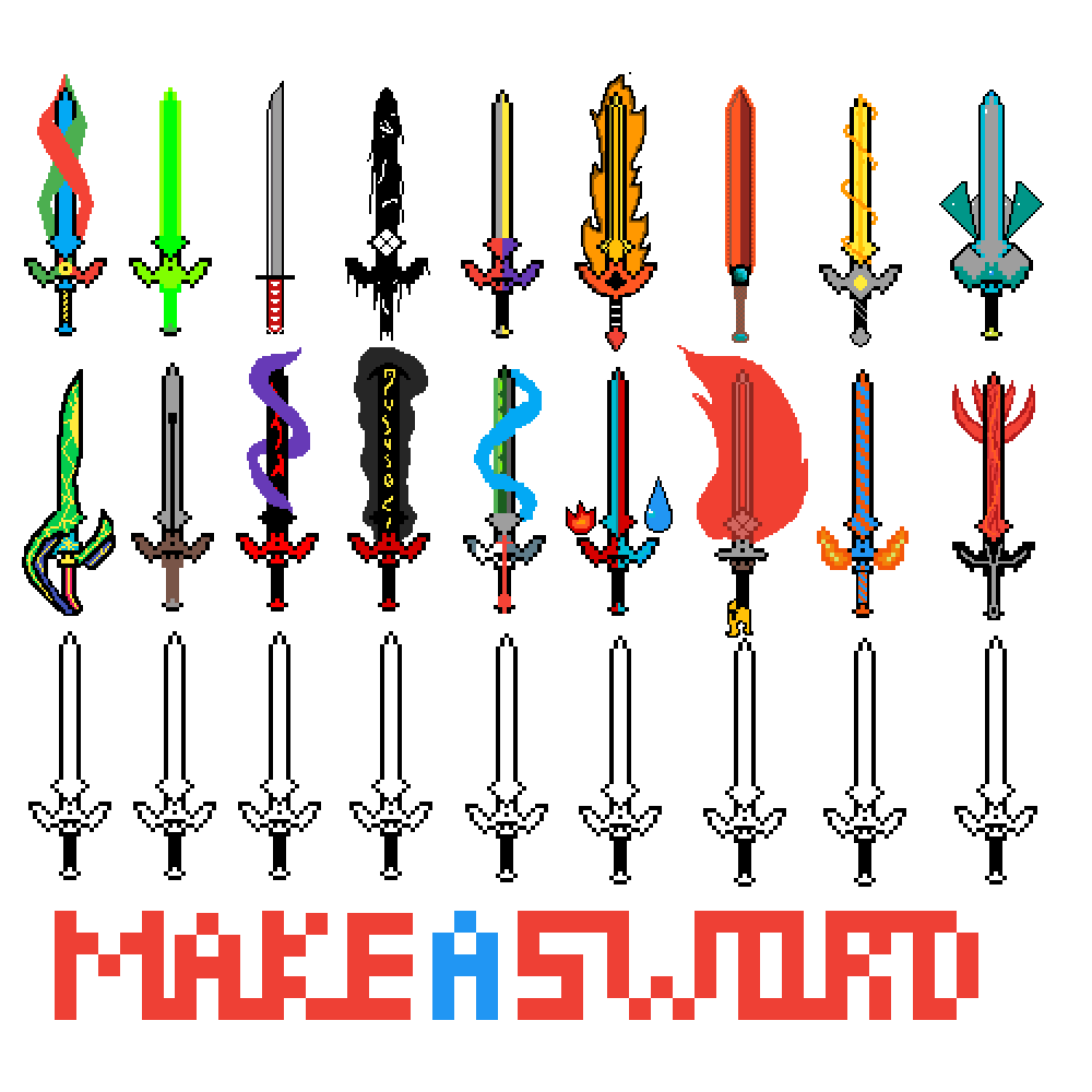 Editing Make A Sword... I made my own contributions - Free online pixel ...