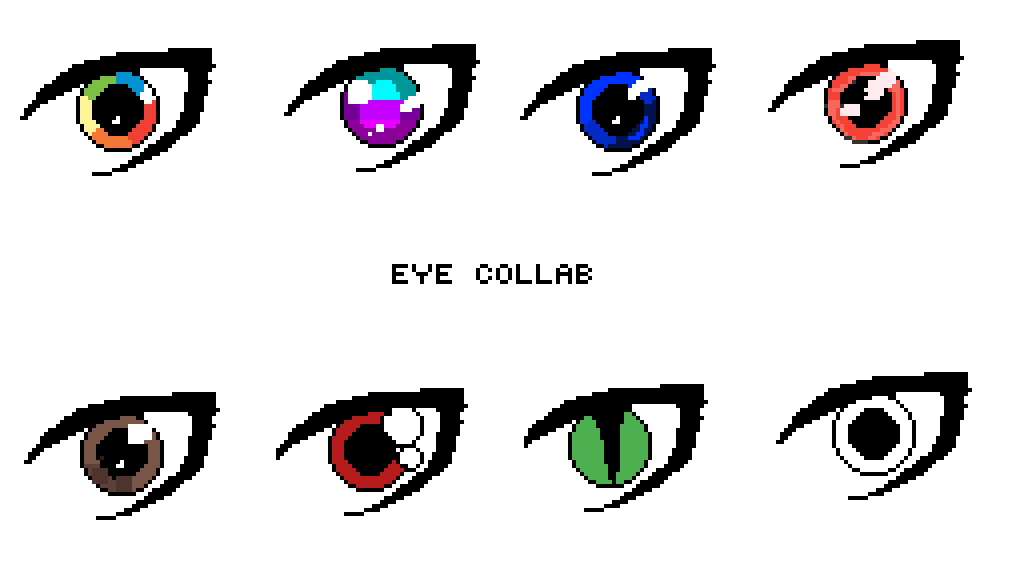 Editing eye collab - Free online pixel art drawing tool - Pixilart