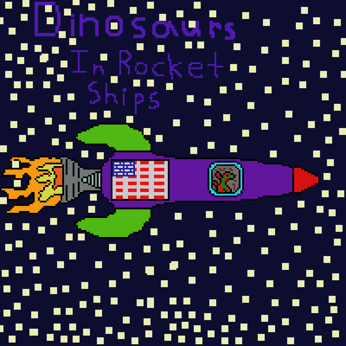 Pixilart - A stegosaurus in a rocket ship: (Dinosaurs in rocket sh by ...