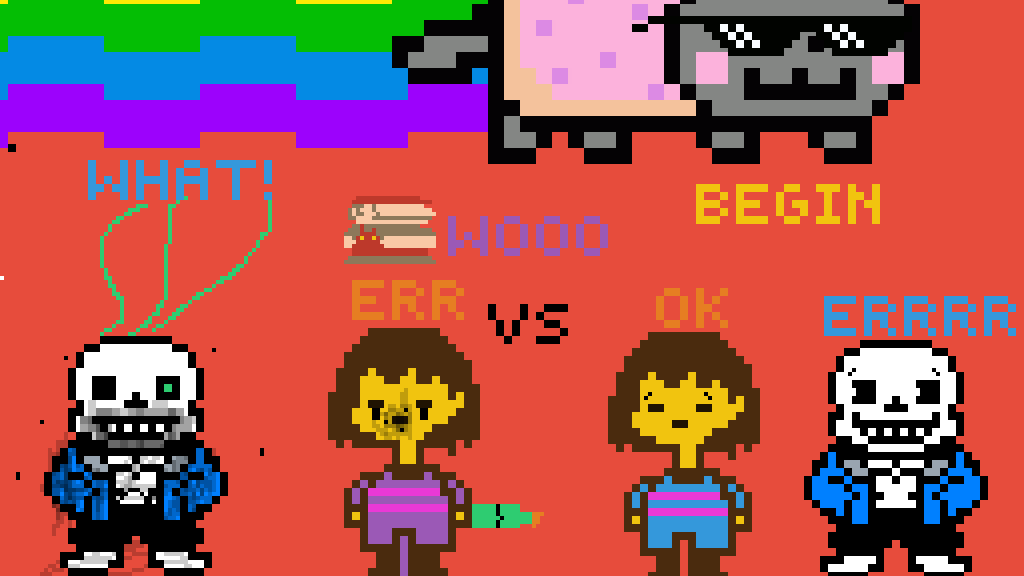 Pixilart - hobo frisk and sans vs normal frisk and sans by Anonymous