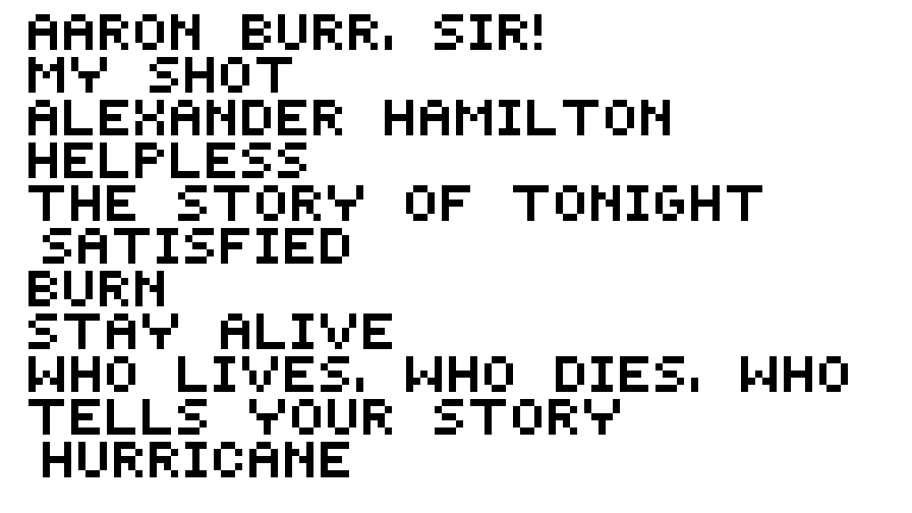 Editing HAMILTON SONGS!!! - Free online pixel art drawing tool - Pixilart