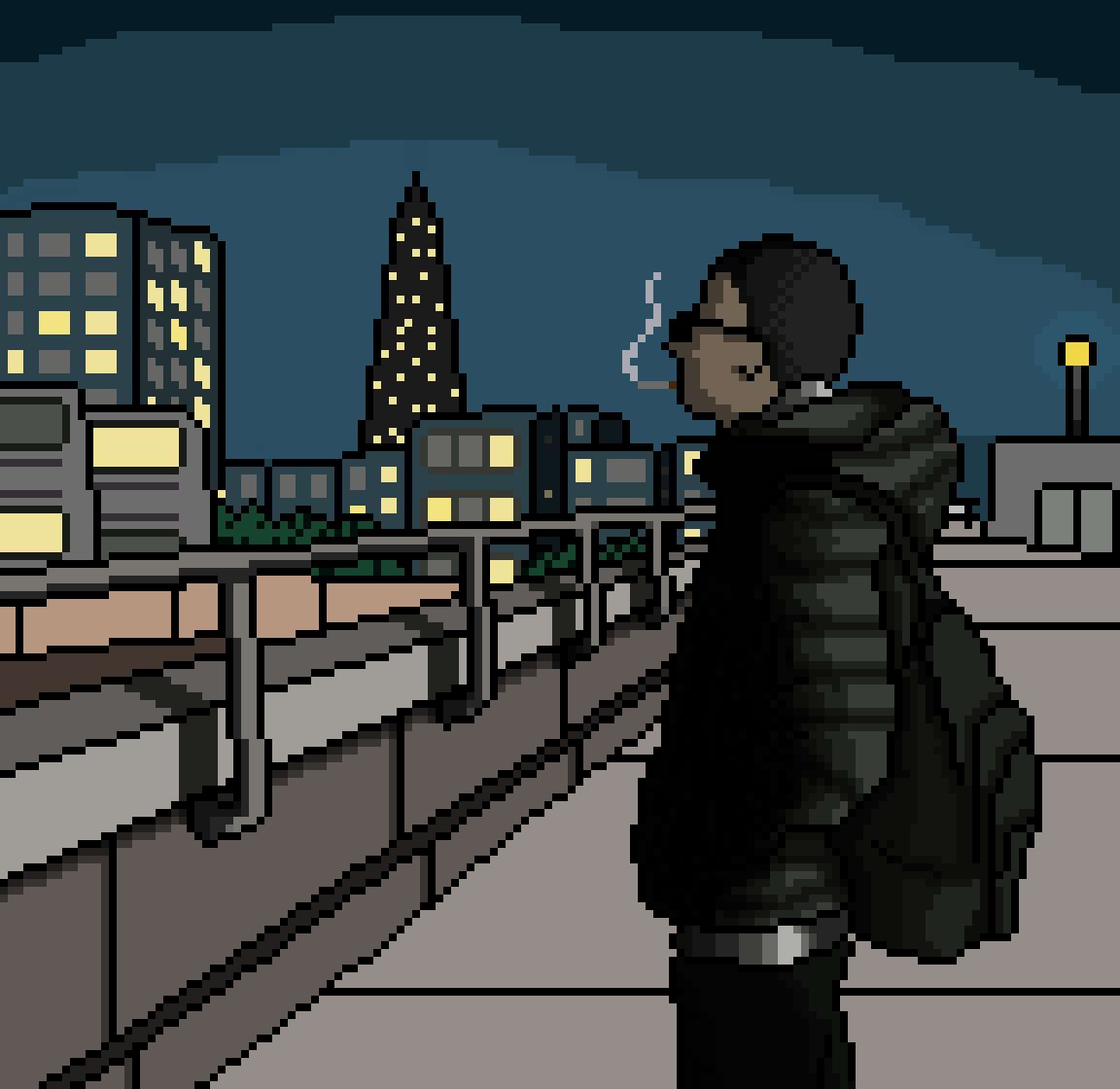 Pixilart - night time, my time by strawroux