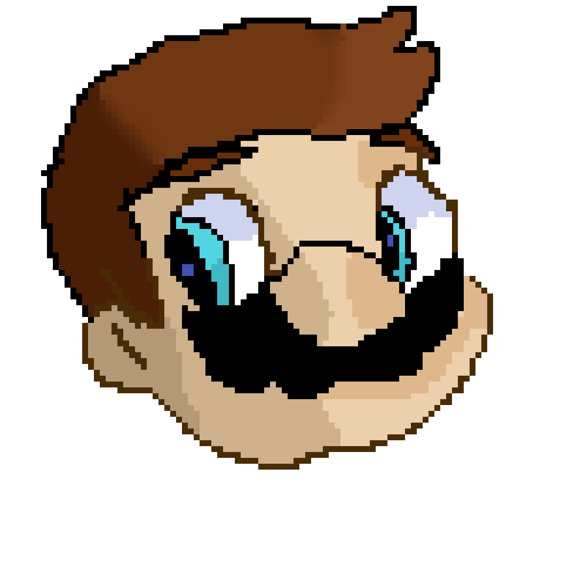 Pixilart - Mario with no hat by Barbiebay