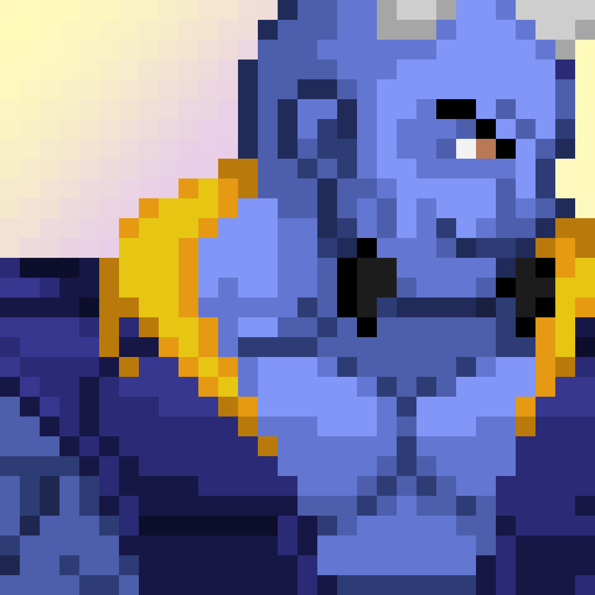 Pixilart - Blue Devil by KOMBATENT