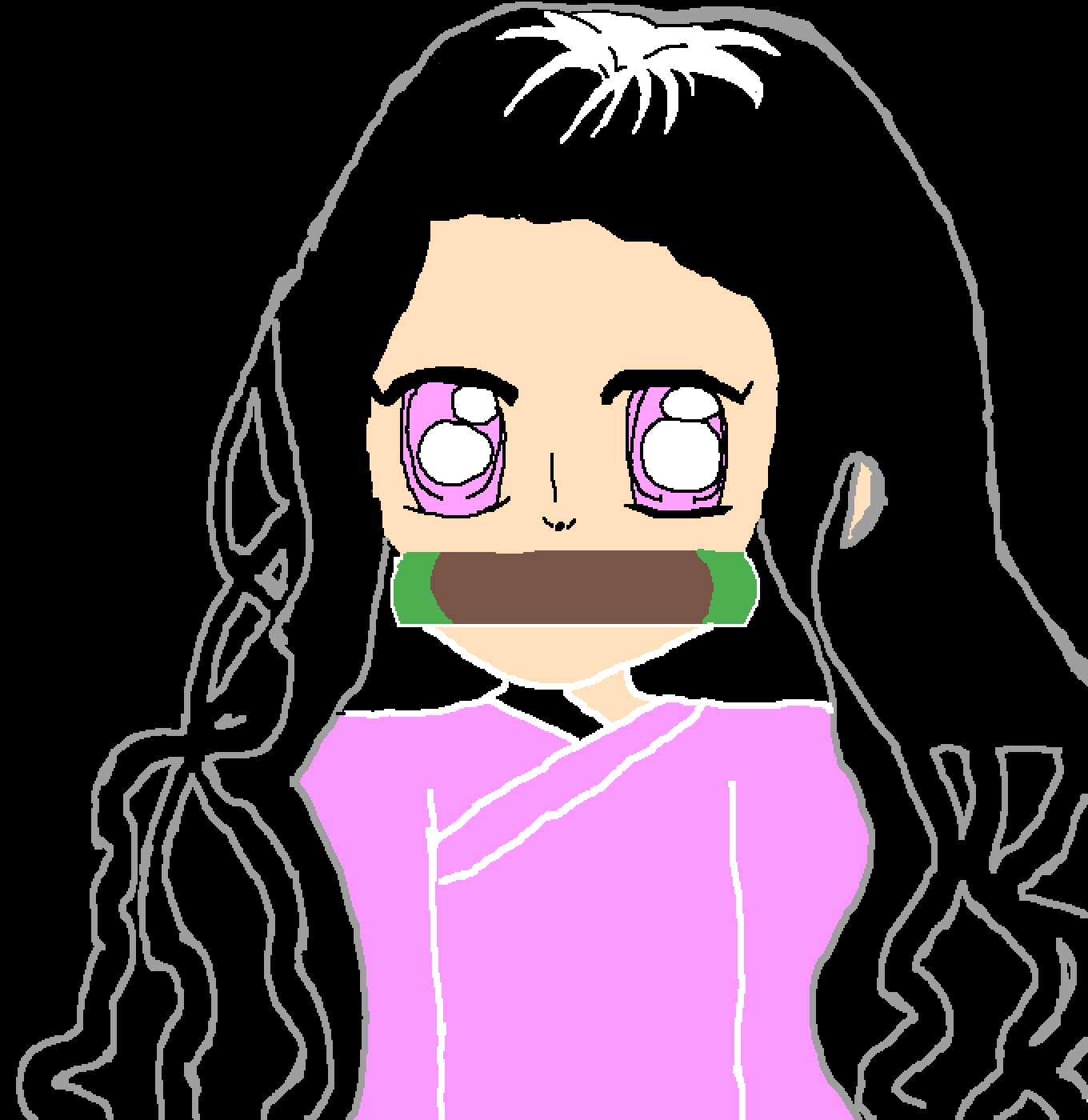 Edición Nezuko from a Collab - Herramienta gratuita de dibujo en línea ...